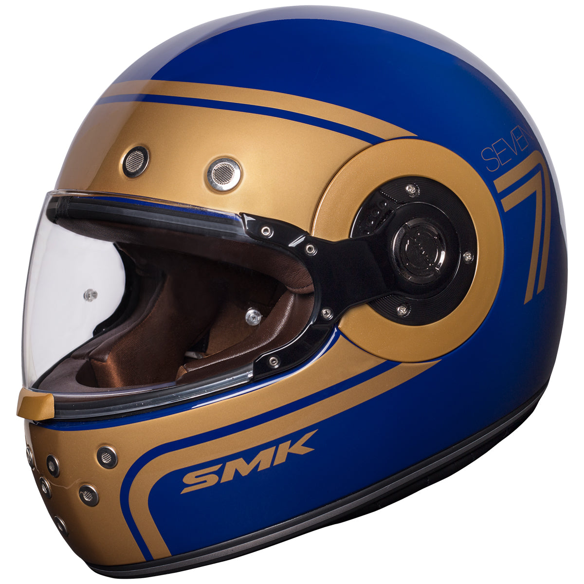 SMK Helmets Retro Seven Full Face Motorcycle Helmet – Black Hills Moto