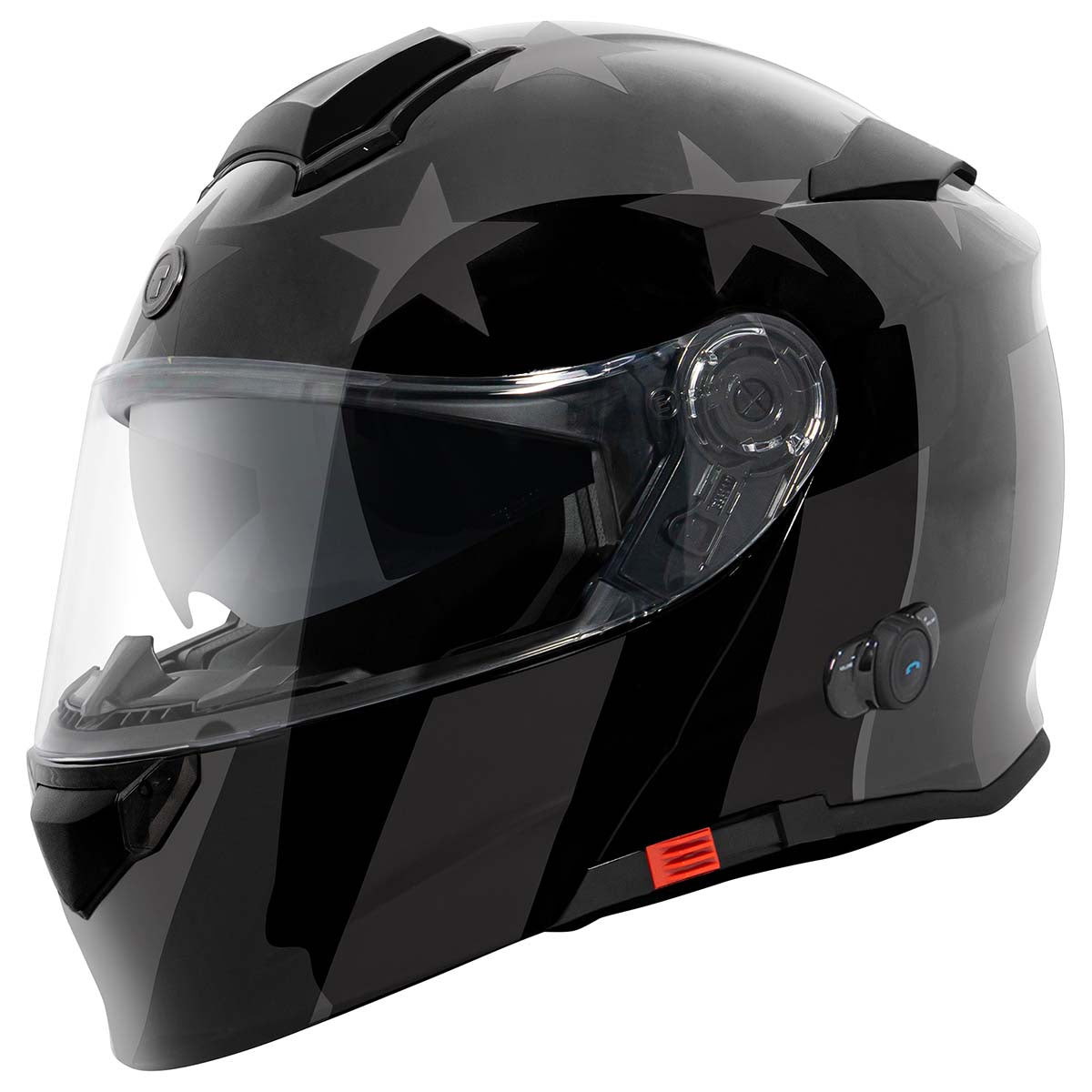 Torc T 28b Modular Bluetooth Dark Star Helmet Black Hills Moto